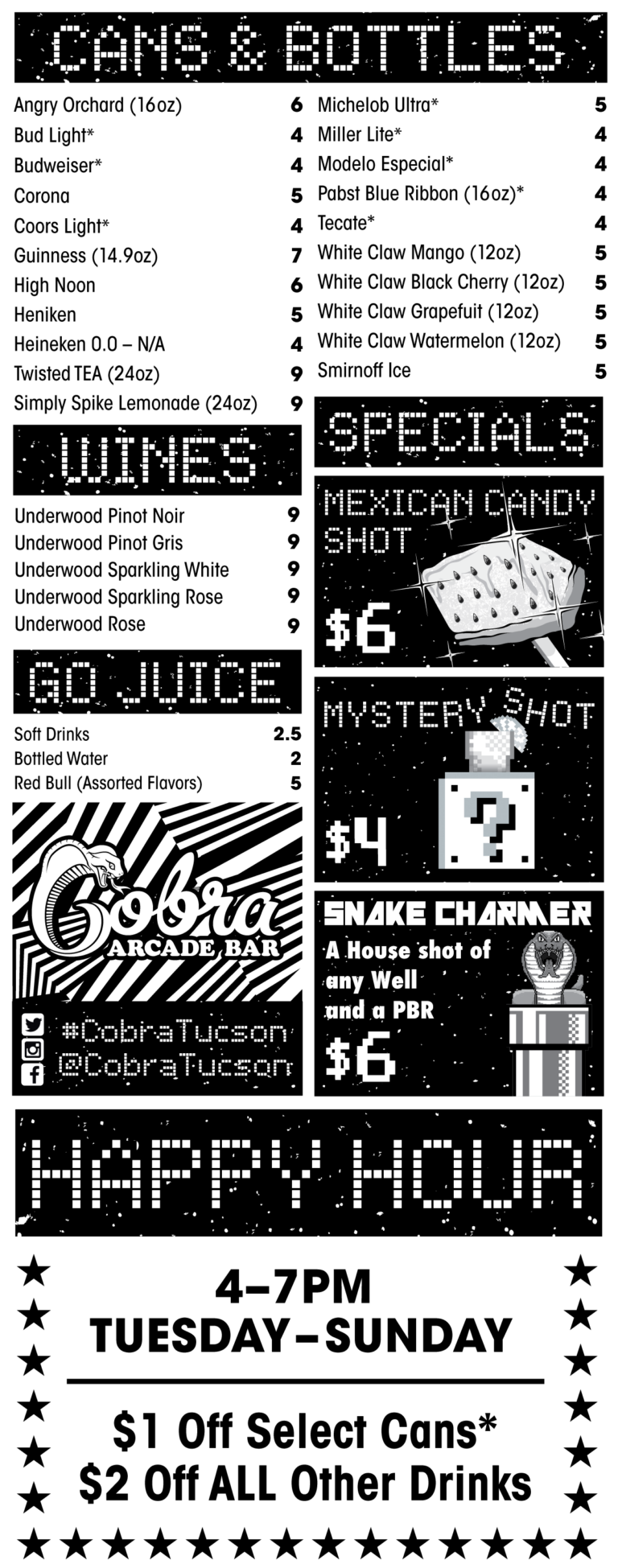 Cobra Arcade Bar Tucson Arizona - 200+ Vintage Arcade Games - 21+